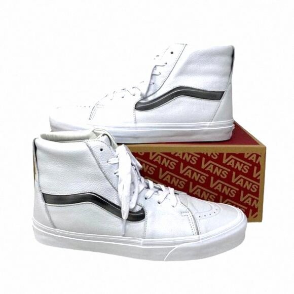 Vans | Shoes | Vans Sk8hi Xl Shoes Big Mood Leather White Mens ...